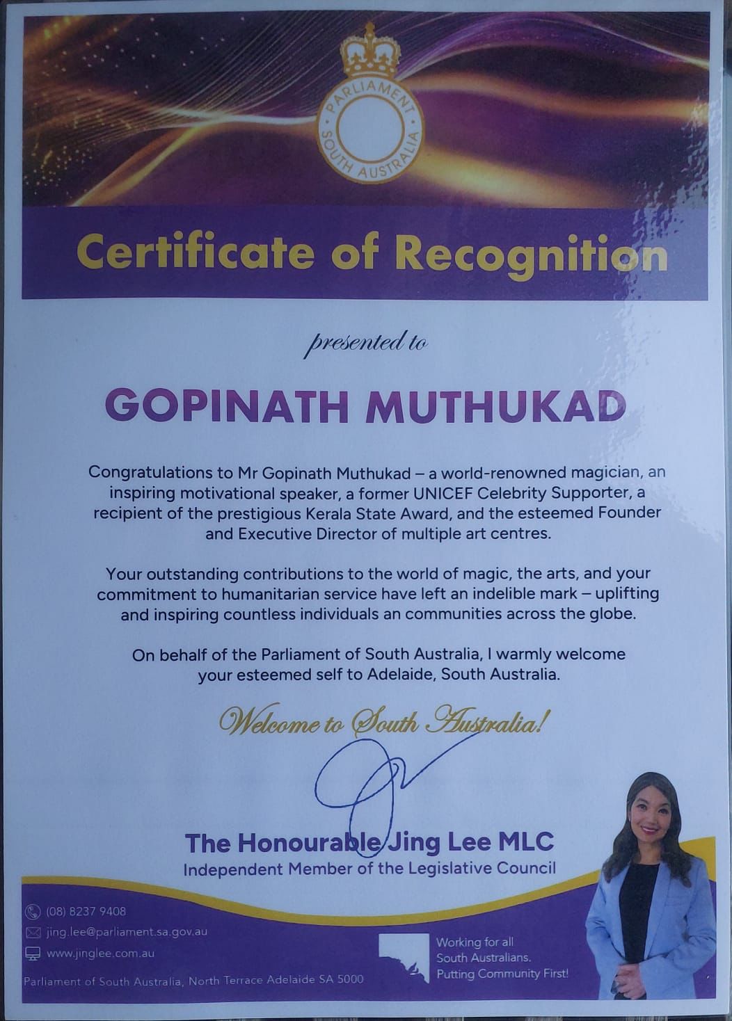 Awards & Recognition | Gopinath Muthukad
